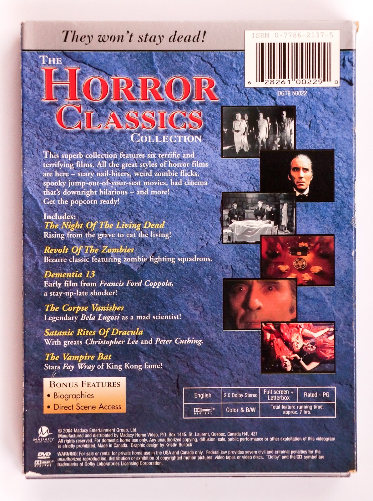 The Horror Classics Collection 6 Films 3 DVD Pack Collector's Edition ...
