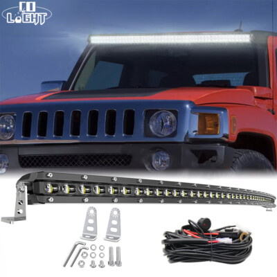 2006-2010 Hummer H3 Upper Roof Windshield Curved 50" LED Light Bar ...