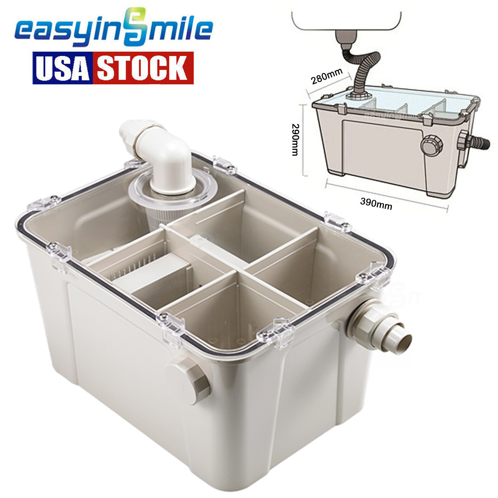 EASYINSMILE Dental Lab Plaster Filter Clinic Separator Powder Trap 39 ...