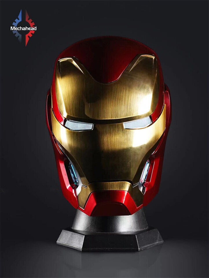 Iron Man MK50 Helmet 1/1 Wearable Voice-command Cosplay Mask Gold ...