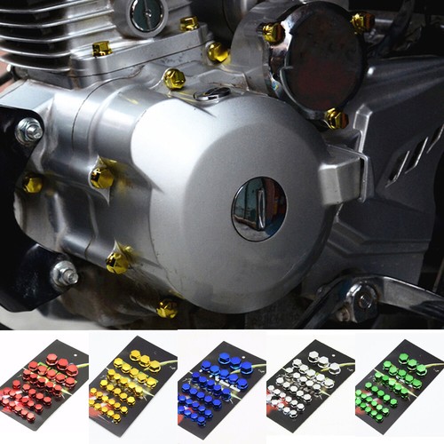 30pcs Motorcycle Screw Nut Bolt Caps Cover For Kawasaki Yamaha Honda ...