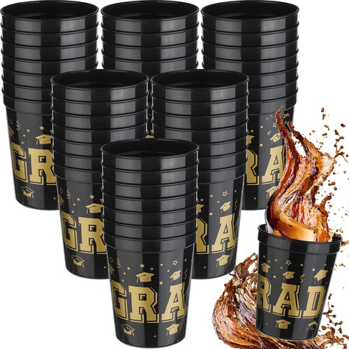 32 Pieces Graduation Party Cups 2024 16 Oz Grad Plastic Cups Reusable ...