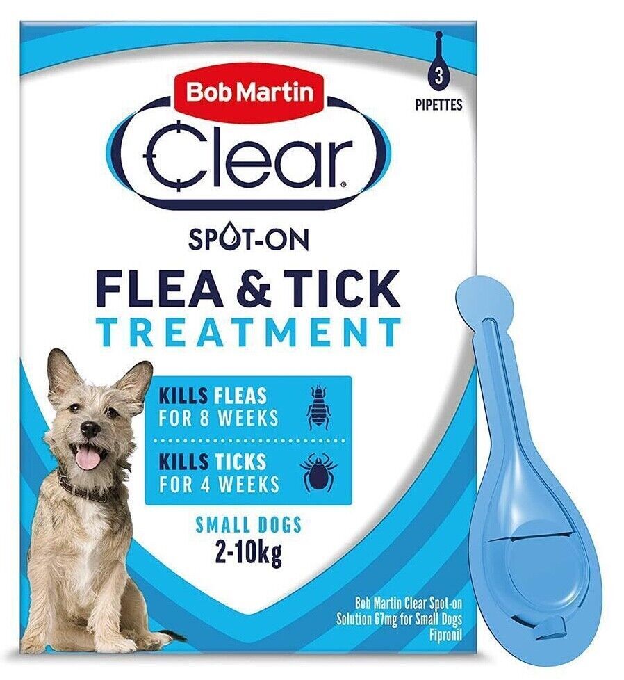Bob Martin Clear Spot On Flea Treatment for Cats, Dogs, Kill Fleas and ...