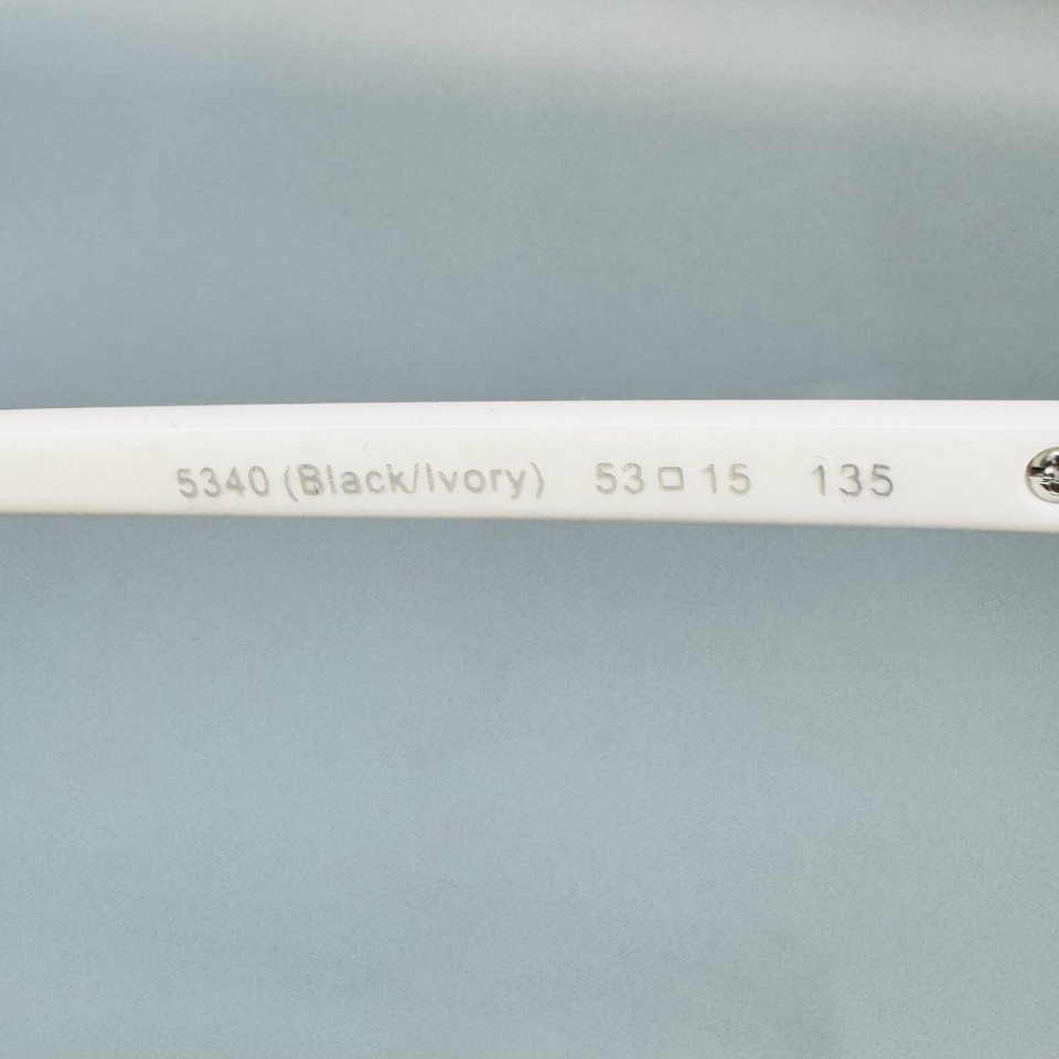 COACH HC 6077 / 5340 Eyeglasses 53-15-135mm - BLACK/IVORY 100% Original ...