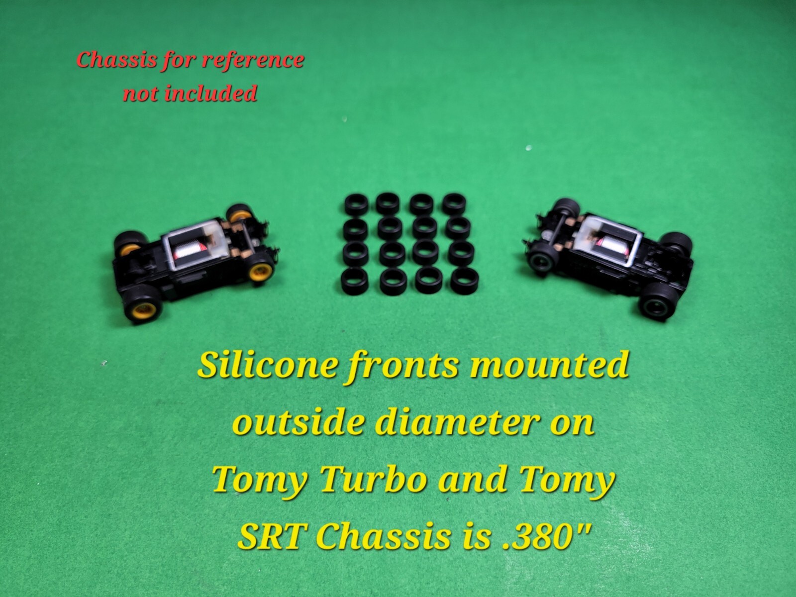 UNIVERSAL FRONT SILICONE SLOT CAR TIRES AFX TOMY TURBO SRT MEGA G ...