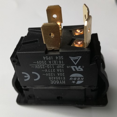 KEDU HY60E 4 Pins 20A 125V/250V 2HP Industrial On Off Rocker Pushbutton ...