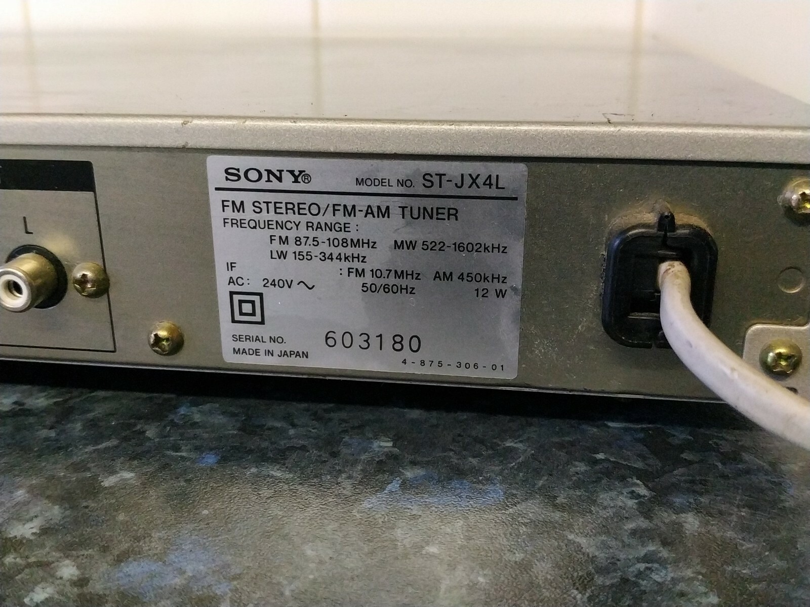 Vintage Sony ST-JX4L FM Stereo AM Tuner Synthesizer Direct Comparator ...