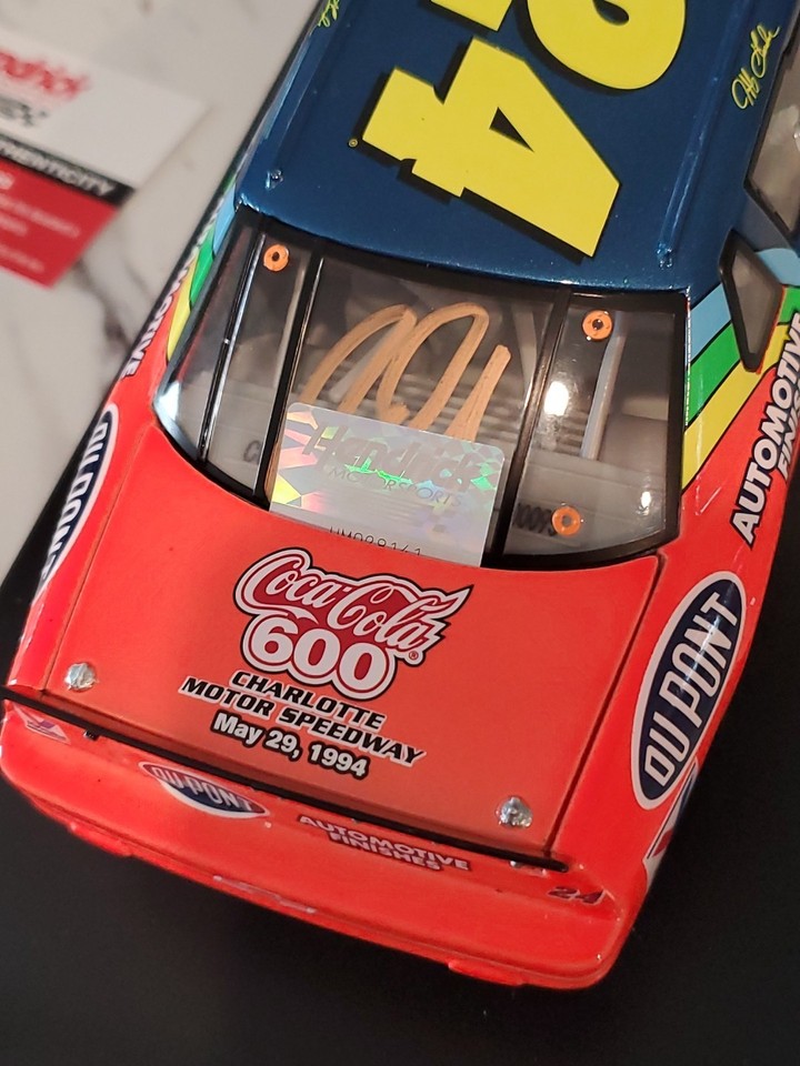 Jeff Gordon Ray Evernham DUAL SIGNED 1994 Charlotte Win 1:24 #95 1st ...