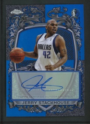 2025 JERRY STACKHOUSE 122/150 AUTO TOPPS CHROME BLUE SIGNATURE STYLE ...