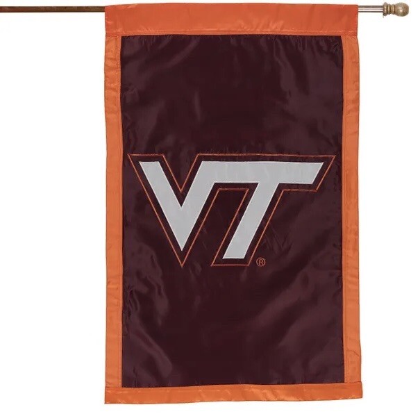 VA TECH Virginia Tech Hokies Double Sided 44'' x 28'' Applique Flag ...