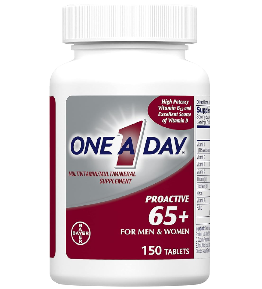 One A Day Proactive 65+ Mens & Womens Multivitamin Supplement with ...