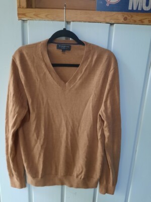 Banana Republic Men's Tan Merino Wool V-neck Long Sleeve Sweater L | eBay