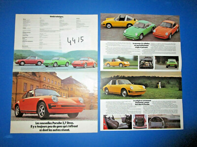 N°4415 / / dépliant PORSCHE 2.7 litres 911,911 S,Carrera | eBay