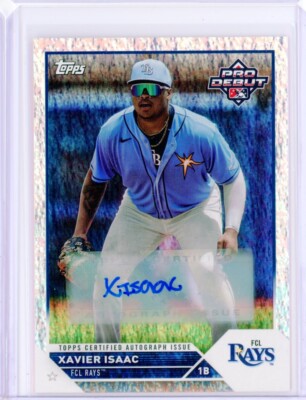 2023 Topps Pro Debut MILB XAVIER ISAAC Sparkle AUTO Autograph RC Rookie ...