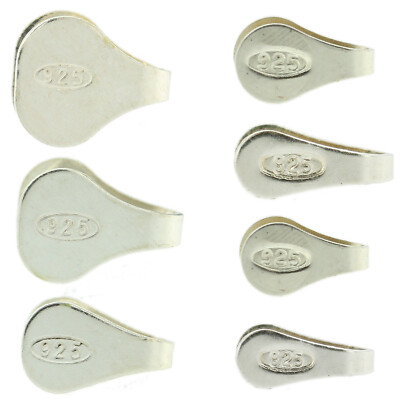 Sterling Silver 925 Flat End Cap Chain Bracelet Finding Necklace Endcap ...