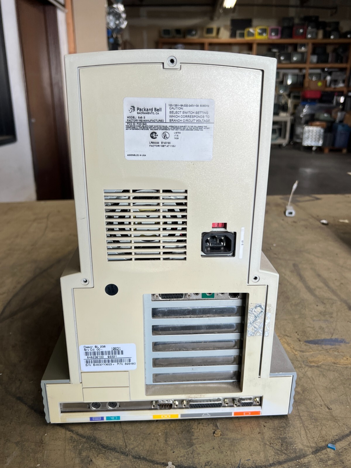 VINTAGE PACKARD BELL MULTIMEDIA 5X5-3 DESKTOP COMPUTER 90MHZ, 32MB RAM ...