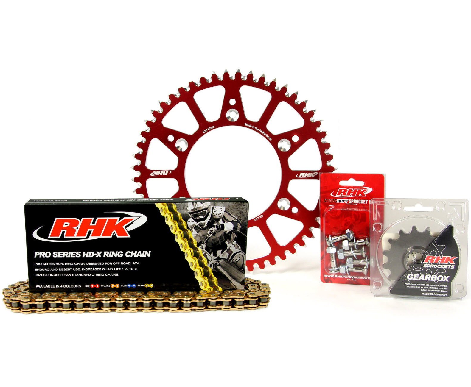 Honda CRF250X 2004 - 2017 14T/51T RHK X-Ring Chain & Red Alloy Sprocket ...