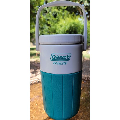 Vintage Coleman PolyLite Insulated Water Jug Teal White Promo Cooler | eBay