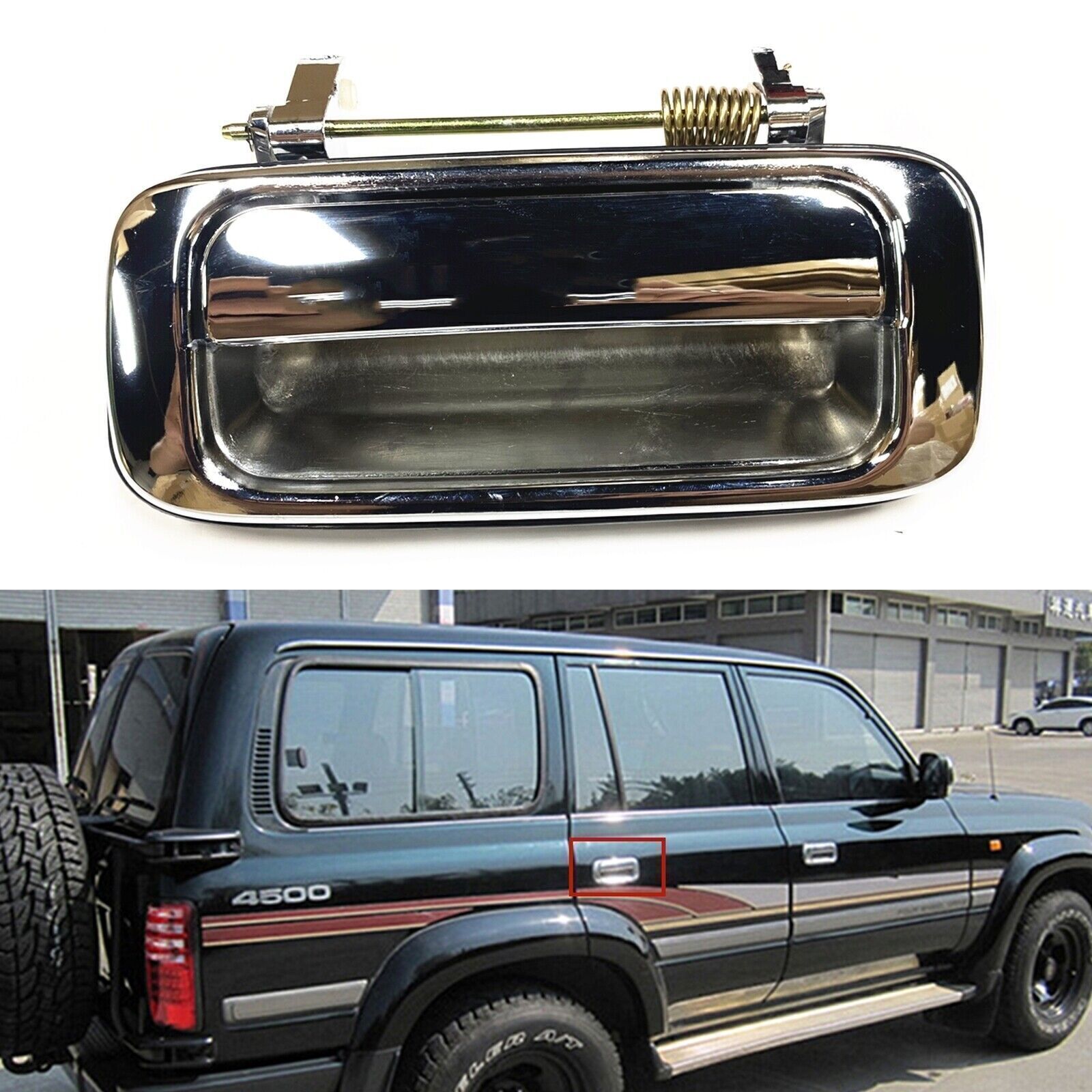 1PC Rear Right Side Door Handle Trim For Toyota Land Cruiser LC80 4500 ...