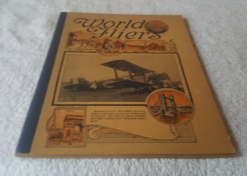 Early 1900s children's school notebook WORLD FLIERS beautiful aviation ...
