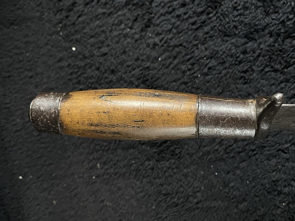 Civil War Bowie Primitive CSA Sword Clip Point, Wooden Grip Confederate ...