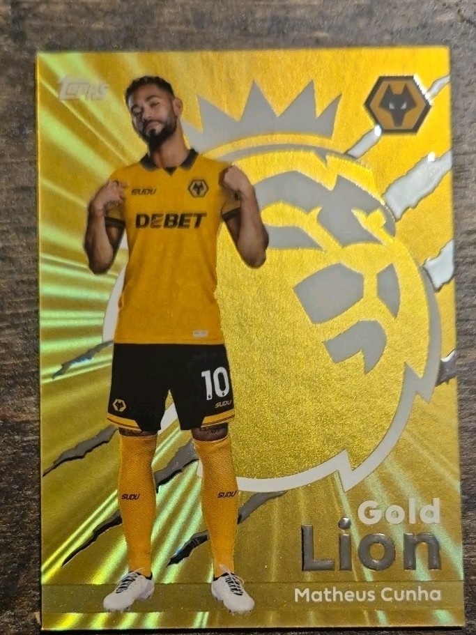 Topps 2026 Premier League Wolves Matheus Cunha Gold Lion GL18 | eBay UK