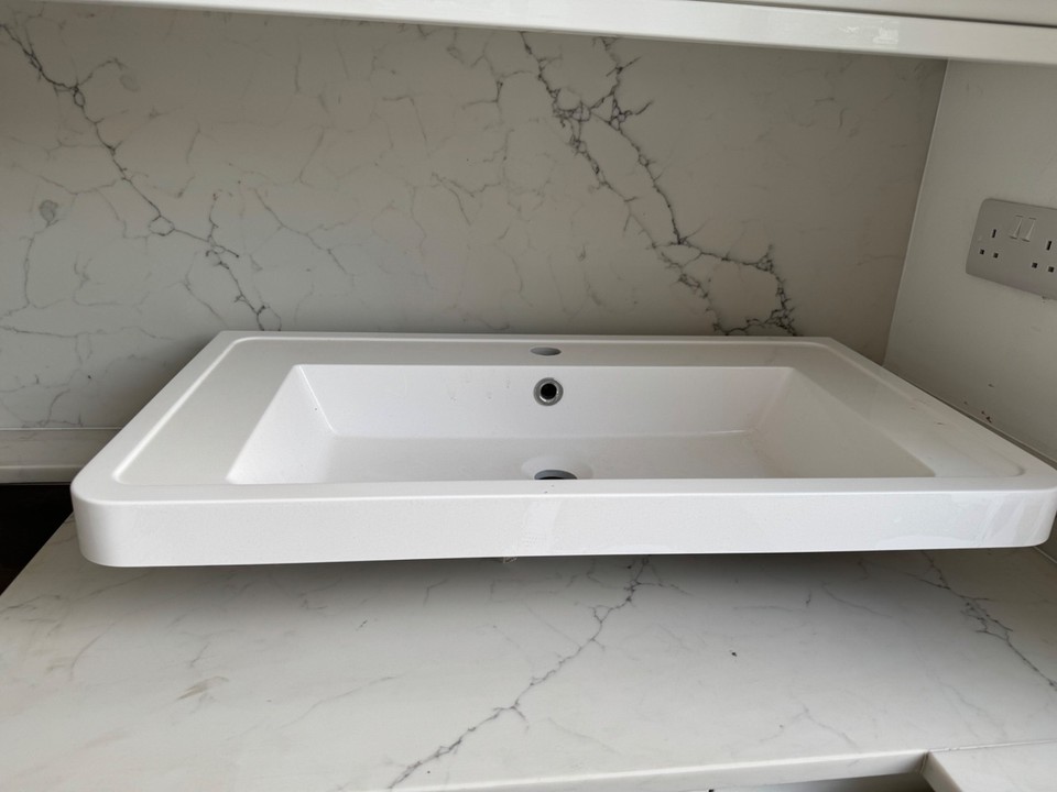 COLLECTION ONLY Vitra S50 Countertop Inset Basin 1 Tap Hole | eBay UK
