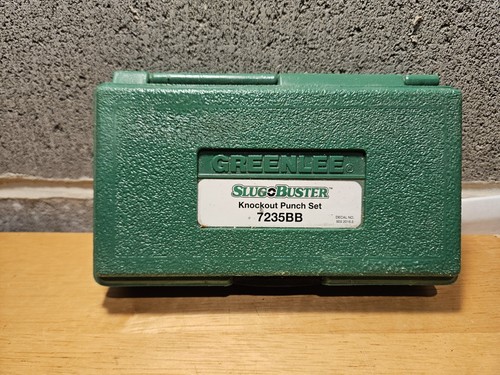🔥GREENLEE 7235BB Knockout Punch Set, 1/2" - 1-1/4" Conduit Slug-Buster ...