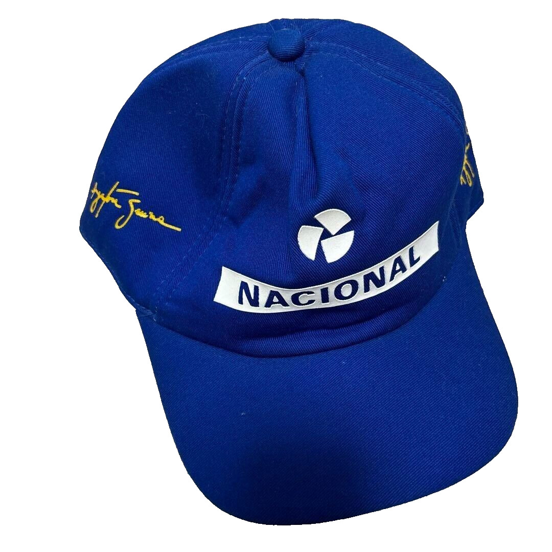 Ayrton Senna NACIONAL Formula 1 Hat Cap Snapback Blue… - Gem