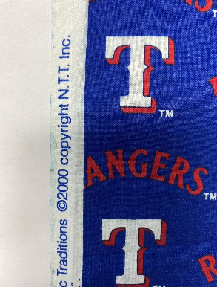 MLB TEXAS RANGERS Baseball, VINTAGE 2000, 1/4 Yard (9”x57”) 100% Cotton ...