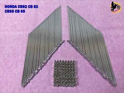 Fit Honda CB92 CB95 FRONT & REAR Chrome Spoke Set 72Pcs. *nan3438* | eBay