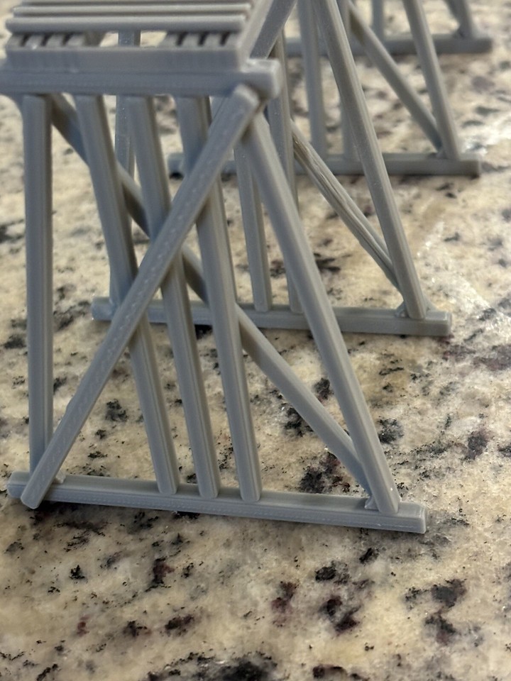 Single track wood trestle bridge HO Scale-7.5 Inches Long And 4 Inches ...