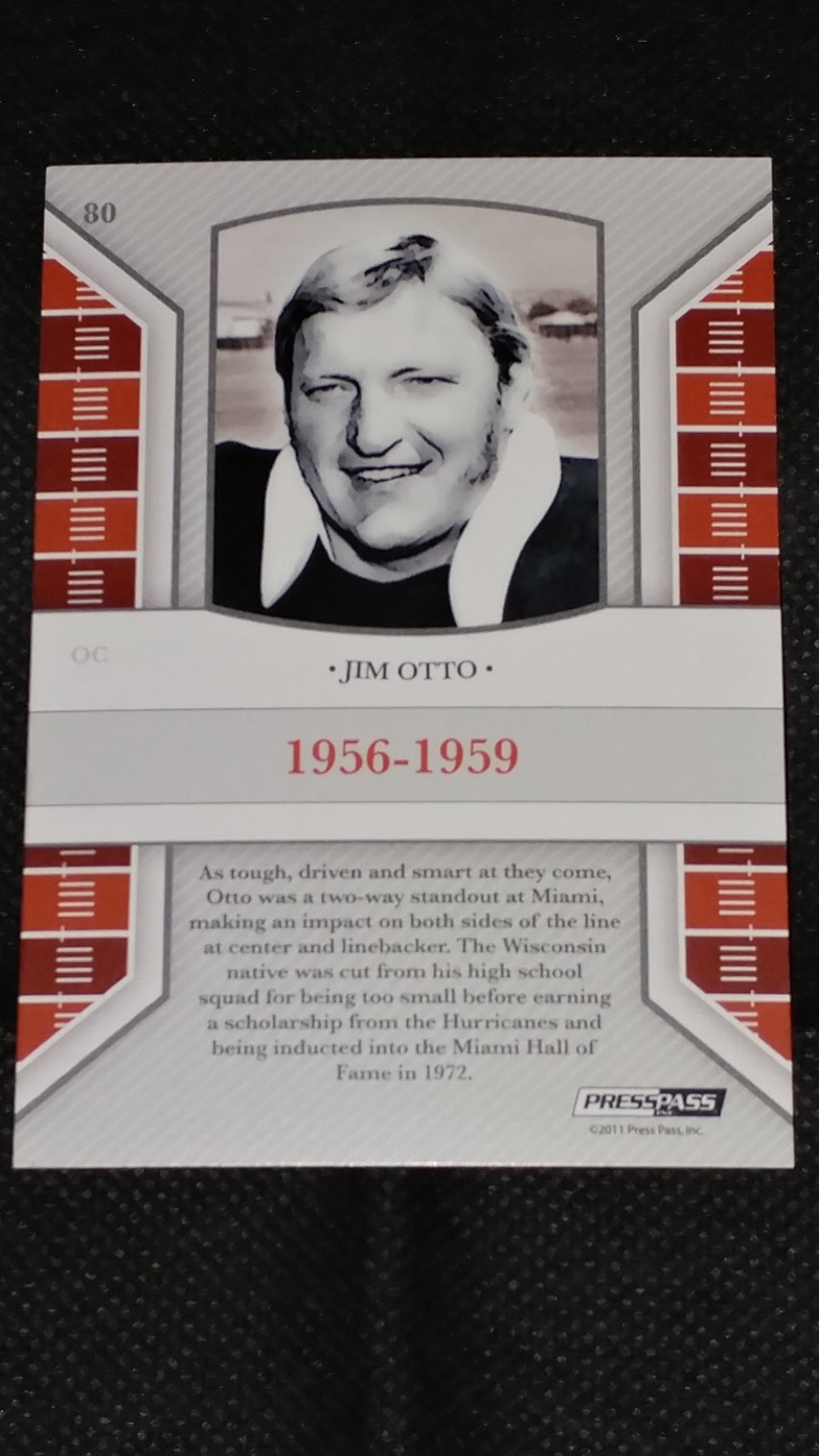 2011 Press Pass Legends - #80 Jim Otto for sale online | eBay