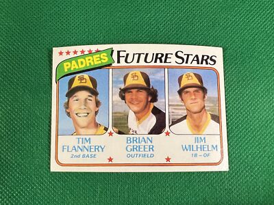 1980 Topps #685 Tim Flannery Brian Greer Jim Wilhelm RC Rookie San ...