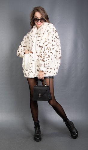 14299 NEW SUPERIOR REVERSIBLE REX CHINCHILLA FUR COAT JACKET BEAUTIFUL ...