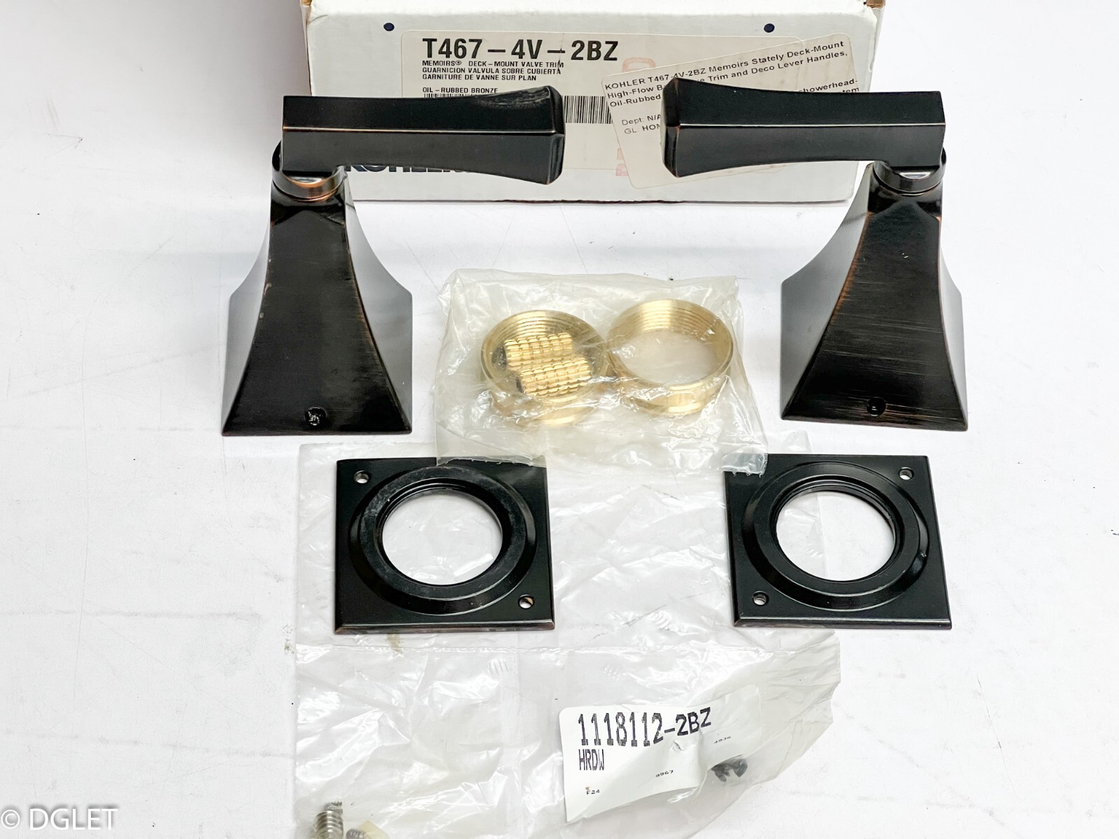 KOHLER T467-4V-2BZ Memoirs Stately Deck-Mount High-Flow Bath Valve Trim ...