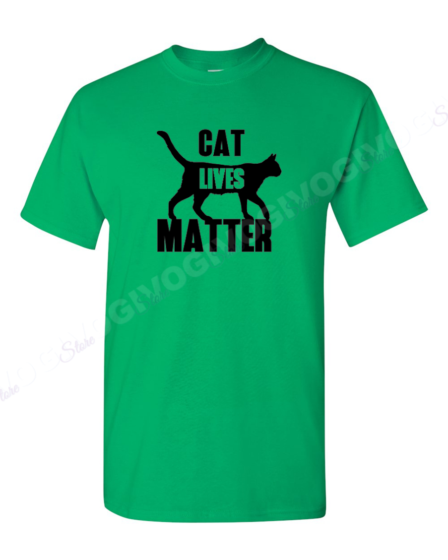 Cat Lives Matter T Shirt Funny Tee Men T-shirt Kitty Animal Lovers ...