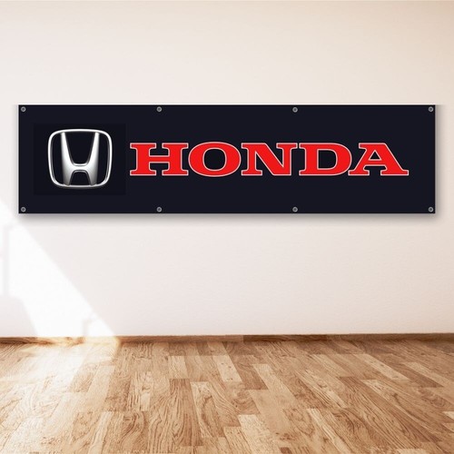 Honda 2x8 ft Banner Car Racing Show Garage Man Cave Wall Decor Sign ...