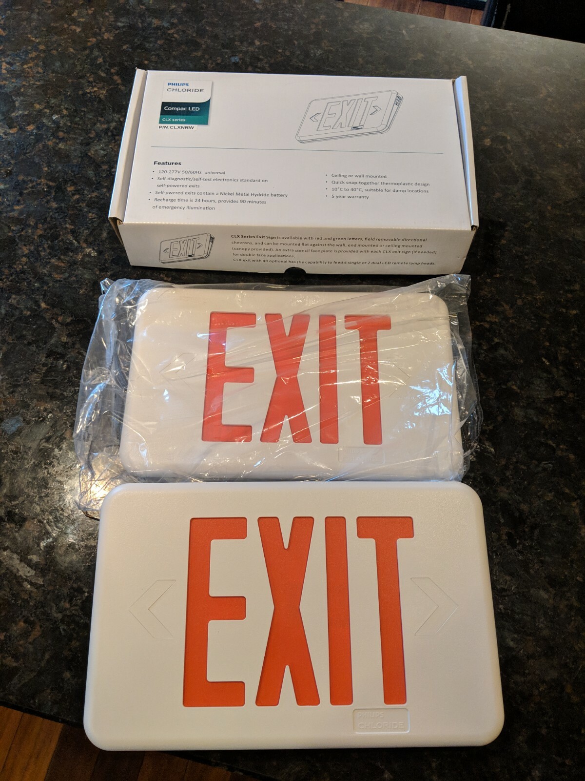 Philips Chloride, CLX Series LED Exit Sign, Model: CLXNRW | eBay