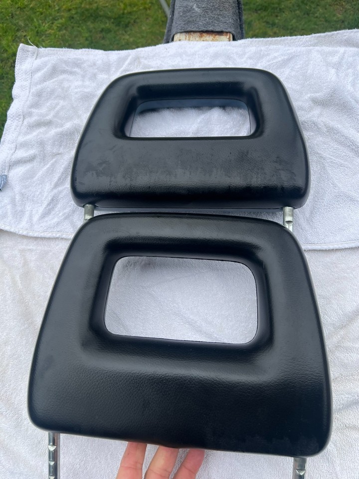 2 X 1980 - 1991 VW Vanagon Head Rest Blue with Black Backs | eBay