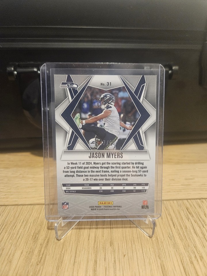 2025 Panini Phoenix Jason Myers Aqua Mojo /50 #31 Seahawks NFL Card SB ...