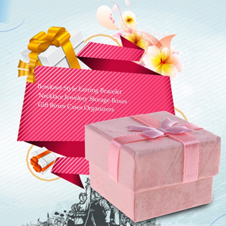 24 Pcs Gift Box Small Decorative Earring Storage Case Jewelry Organizer ...