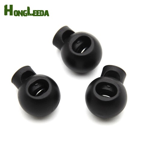 100pcs Plastic Ball Cord Lock Toggles Spring Stoppers for 7mm Bungee ...