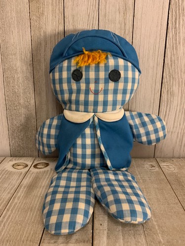 Vintage 1977 Fisher Price Blue Cholly Dolly Doll 419 Plush Baby Boy ...