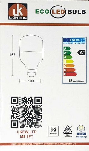 LED Bulb Globe 18W - 28W Eco BC B22 Bayonet Bright Lumen Frosted Light ...
