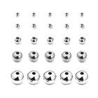 Set of 200 3/4/5/6/8mm Stainless Steel Beads Solid Beads for Jewelry ...
