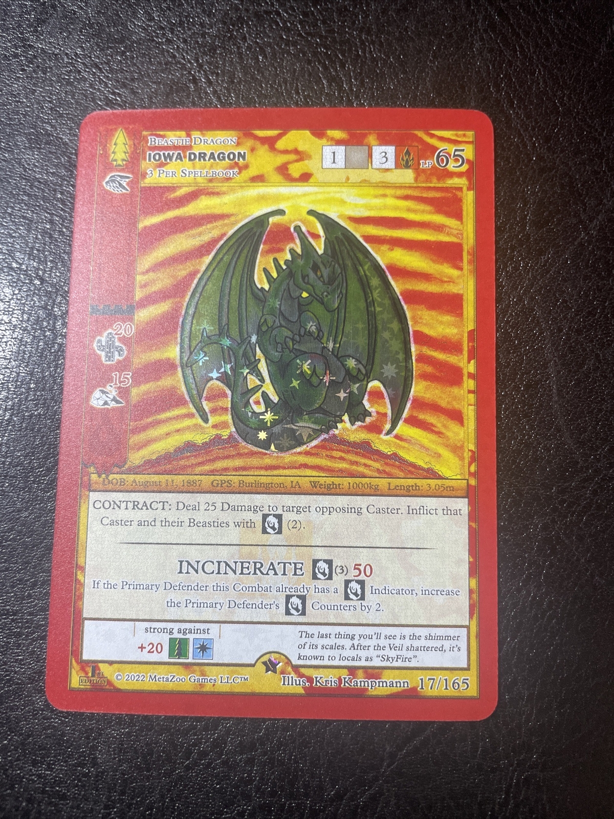 Metazoo Wilderness 1st Edition Iowa Dragon Reverse Holo 17/165 TCG Card ...