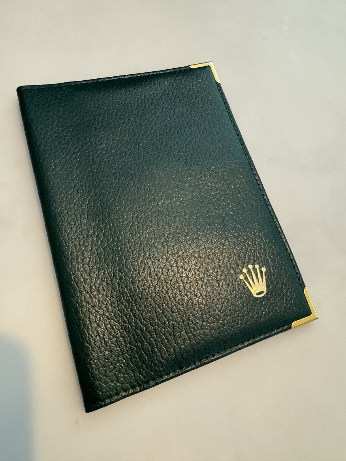 Rare ROLEX Vintage Wallet Card Holder - Green Leather… - Gem