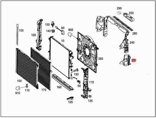 Genuine Mercedes Air Duct Segment W222 V222 X222 2225054630 | eBay