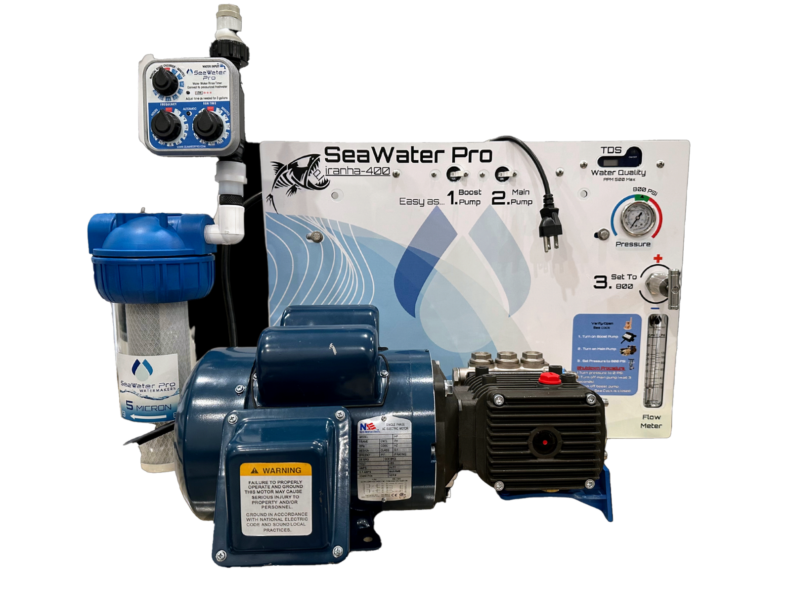 SeaWater Pro Plug and Play Piranha Watermaker Desalinator | eBay